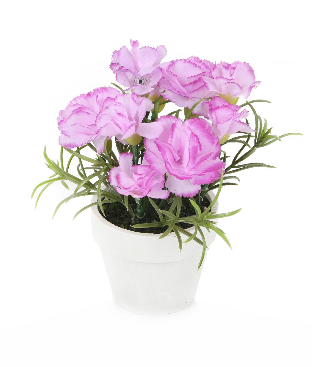 Artificial 15cm Purple Carnation Plant with Gift Box | Closer2Nature