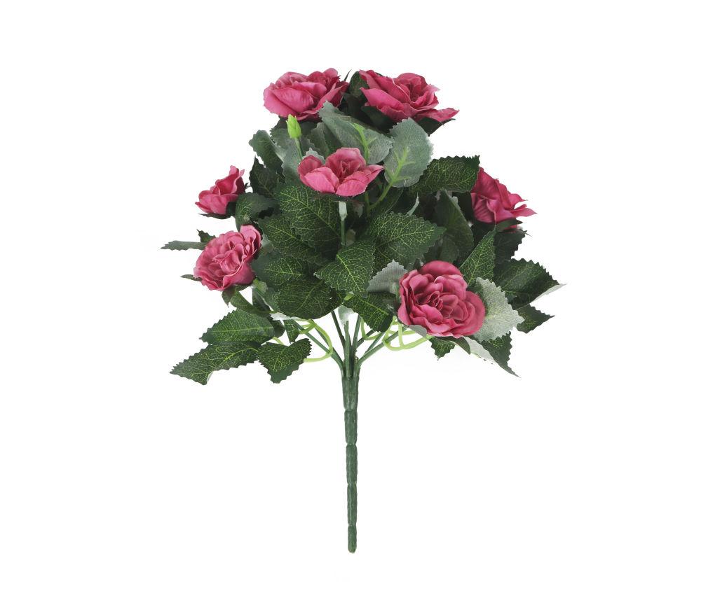 Artificial 26cm Dusky Pink Rose Plug Plant | Closer2Nature